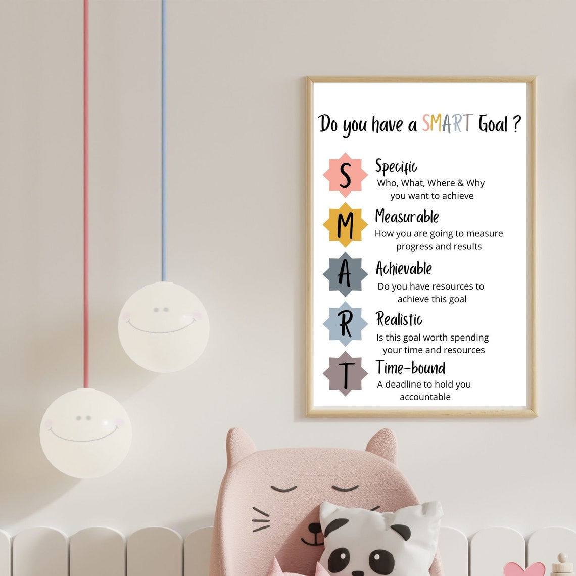 SMART Goal Poster Motivational Poster Goal Setting Goal - Etsy