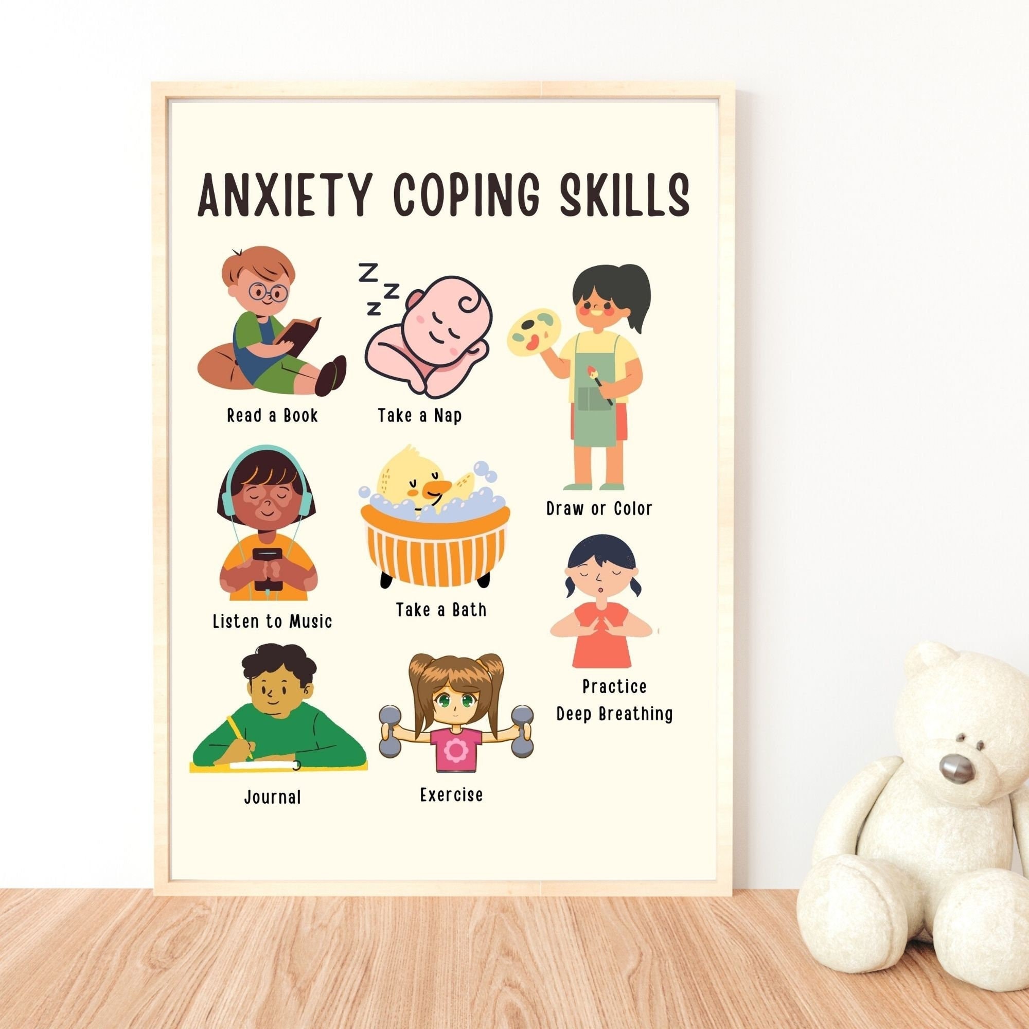 Anxiety Coping Skills, Anxiety Relief, Therapy Poster Psychologist ...