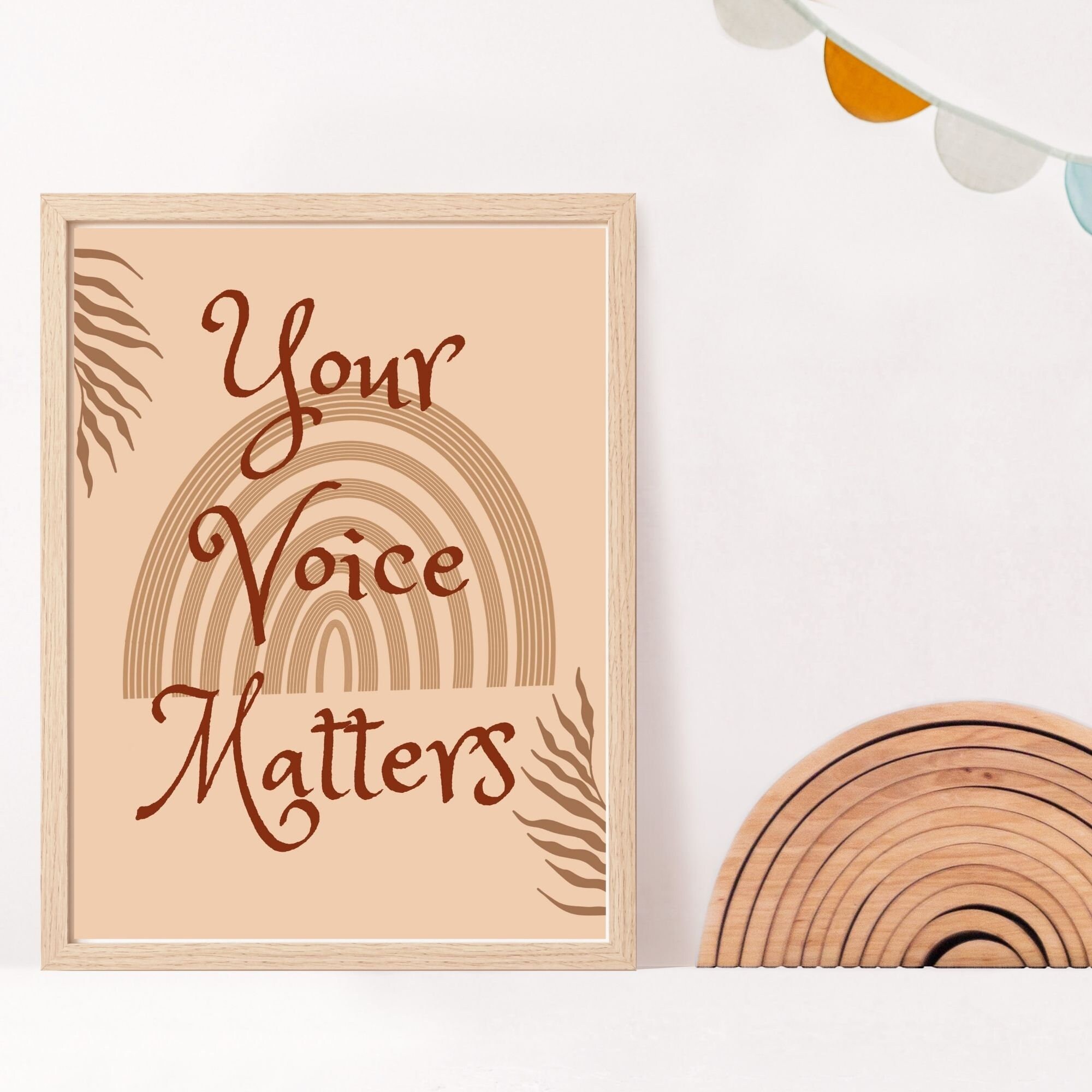 Your Voice Matters Printable, Diversity Classroom Decor, School ...