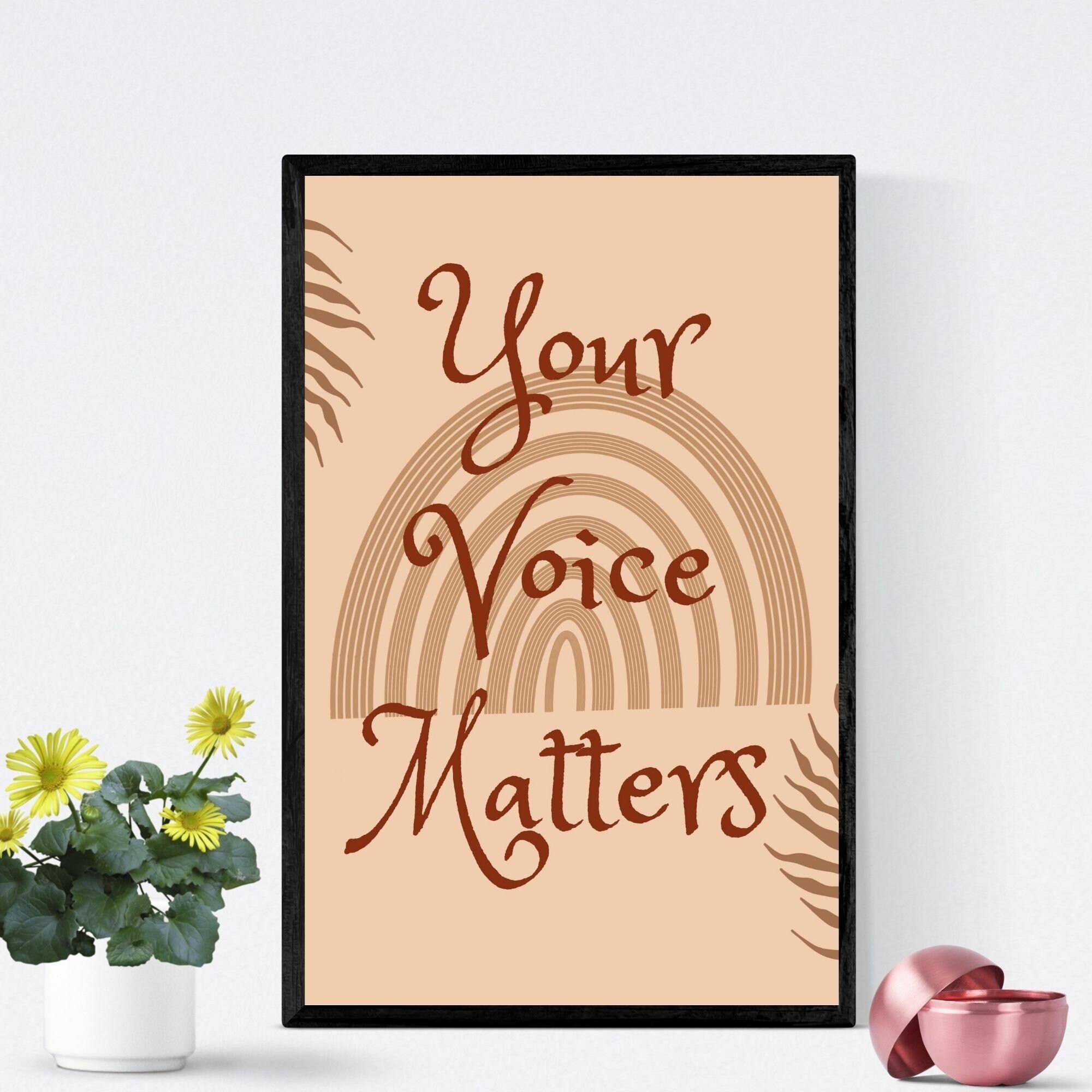 Your Voice Matters Printable, Diversity Classroom Decor, School ...