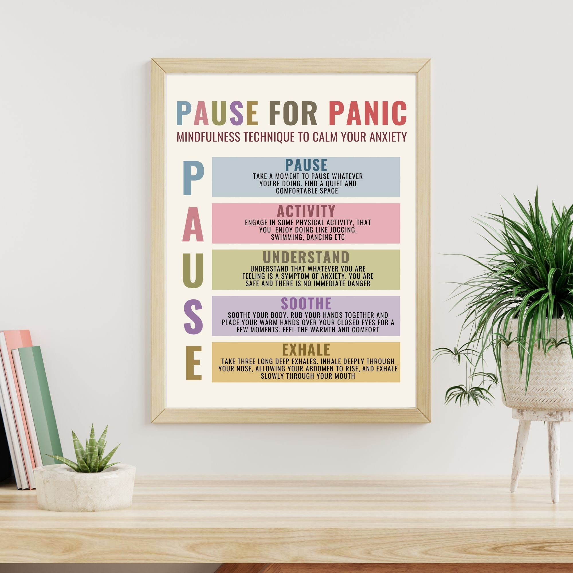 Pause for Panic Trauma Recovery Poster for Anxiety Relief - Etsy