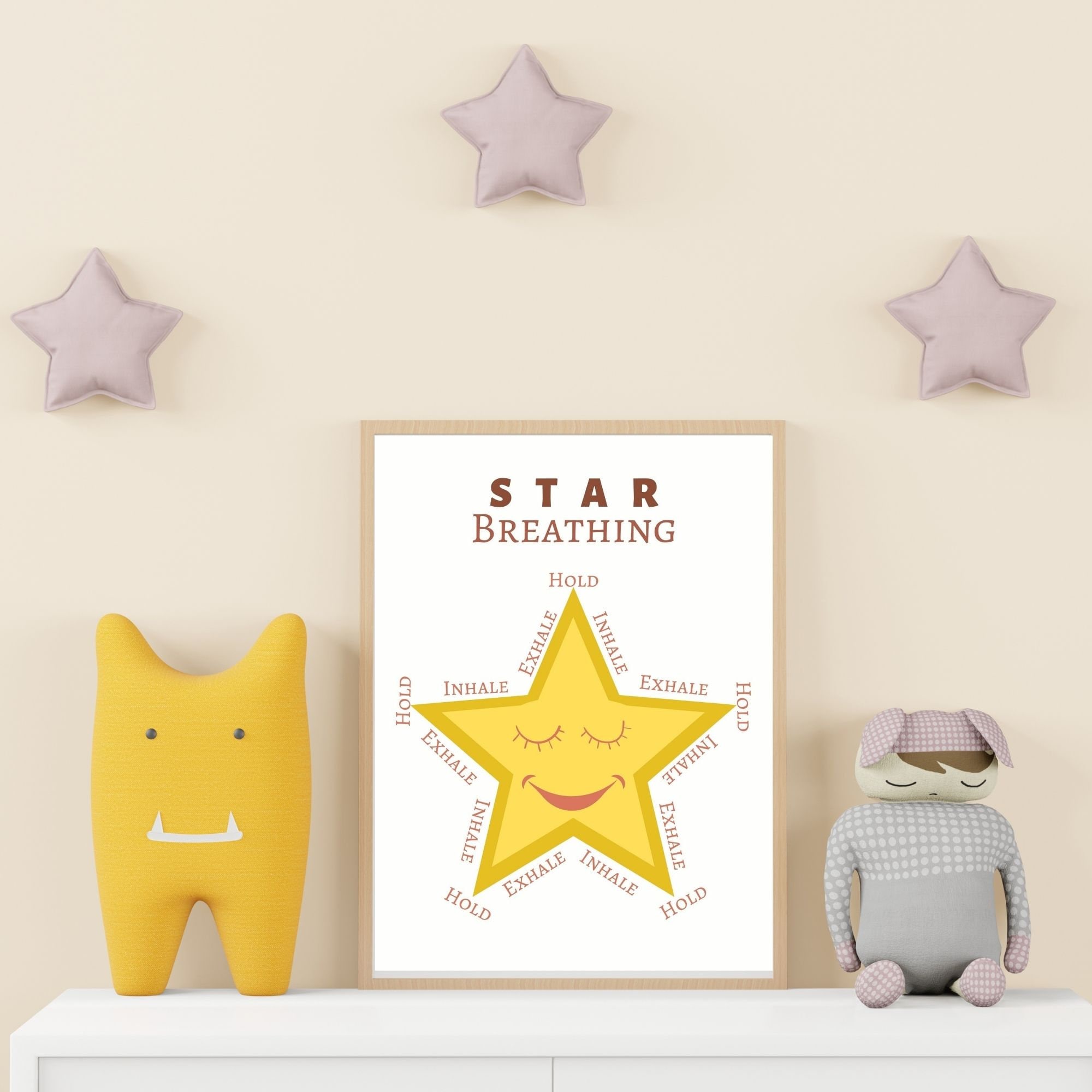 Star Breathing Technique, Inhale Exhale Printable, Anxiety Relief ...