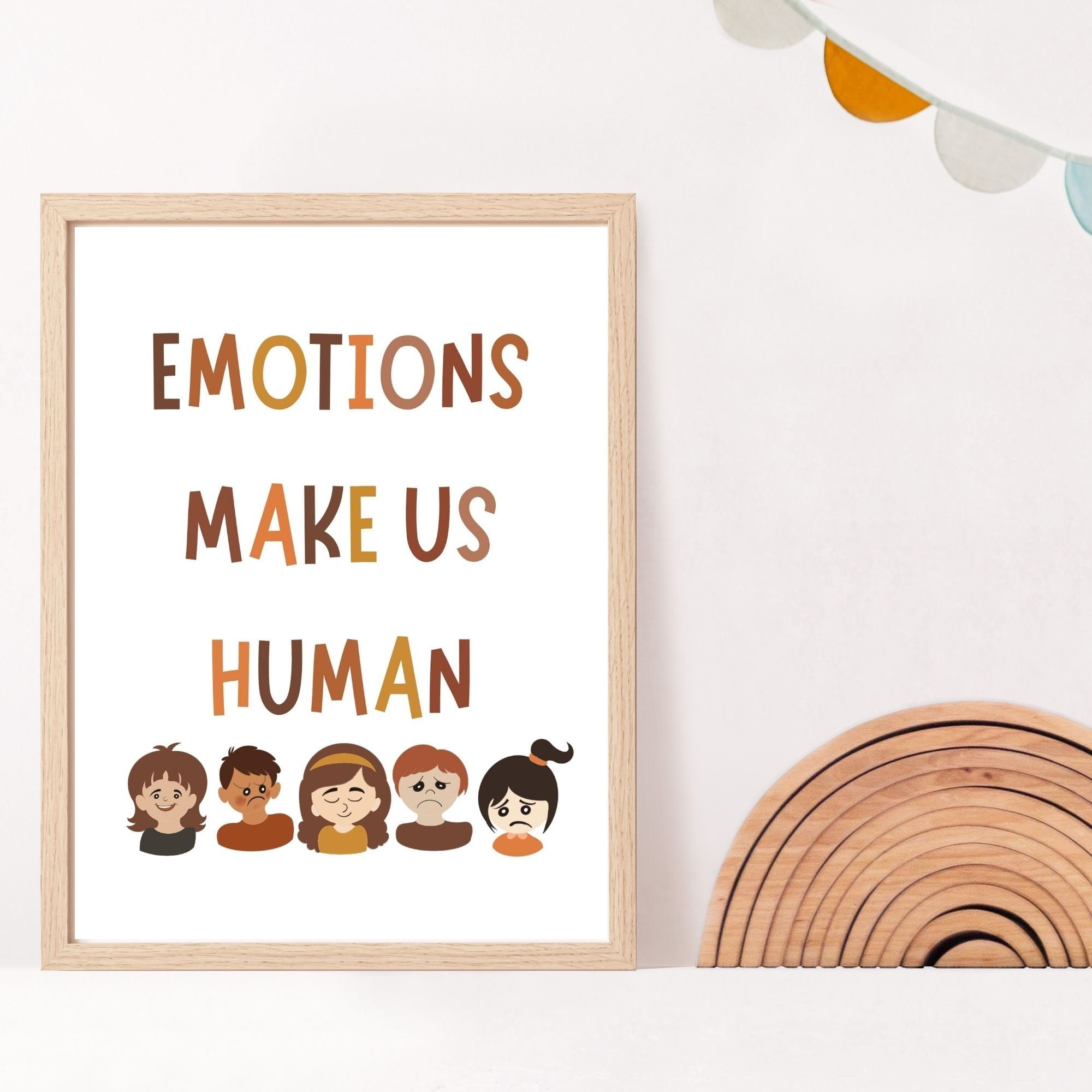 Emotions Make Us Human Printable Wall Art, Feelings Poster ...