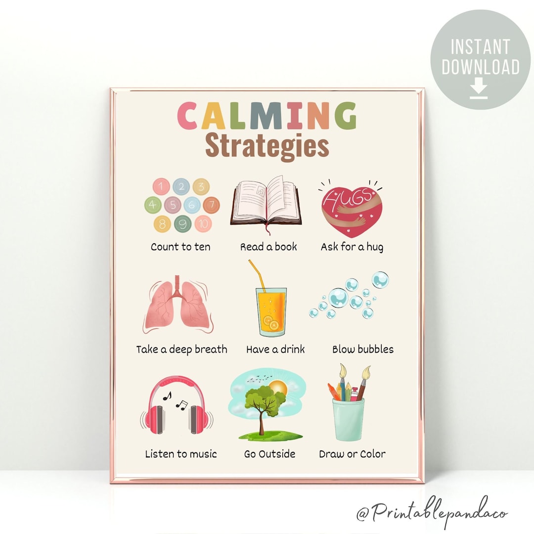 Calming Techniques Calm Corner Mental Health Poster Therapy Office ...