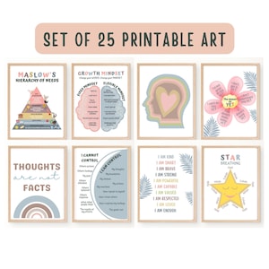 Therapy Office Decor Set of 25 Calm Corner Bundle, School Psychologist ...