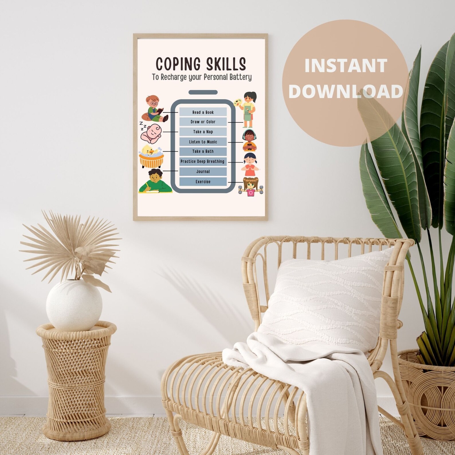 Coping Skills for Stress Relief, Calming Strategies, Self Care Therapy ...