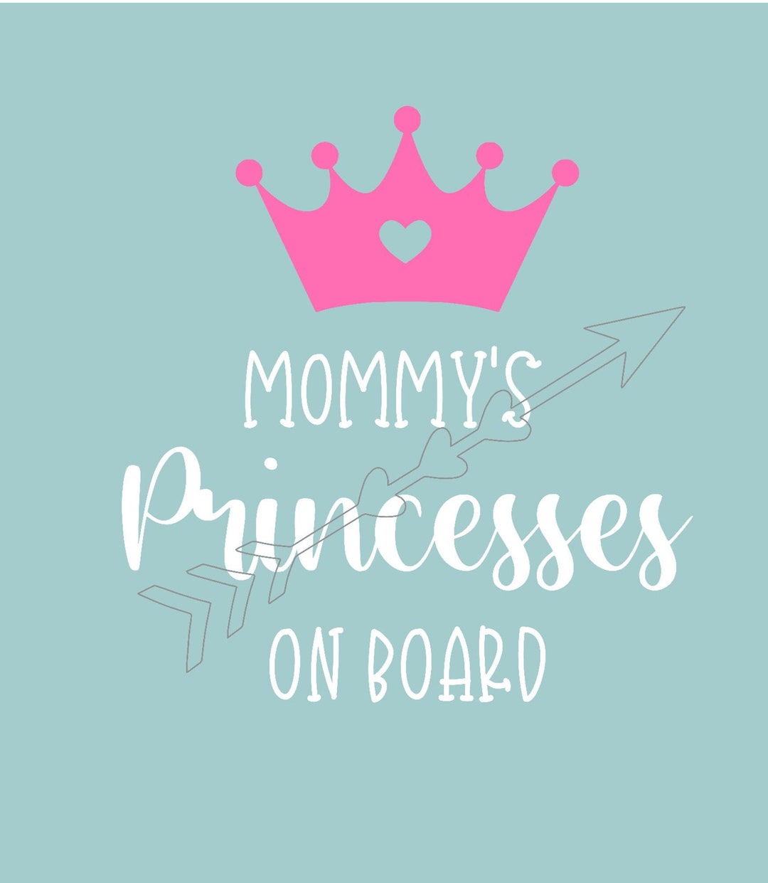 Mommy's Princesses on Board Car Window Decal Sticker - Etsy