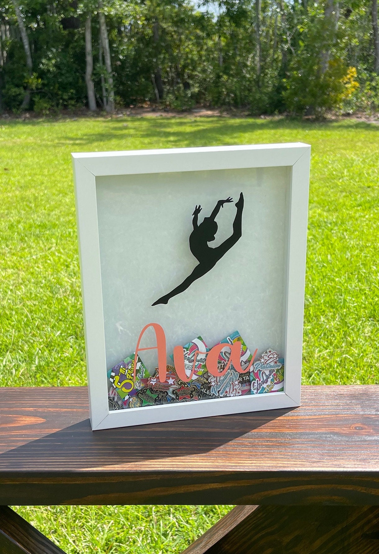 Dance Pin Shadow Box, Personalized Shadow Boxes for Competition Pins ...