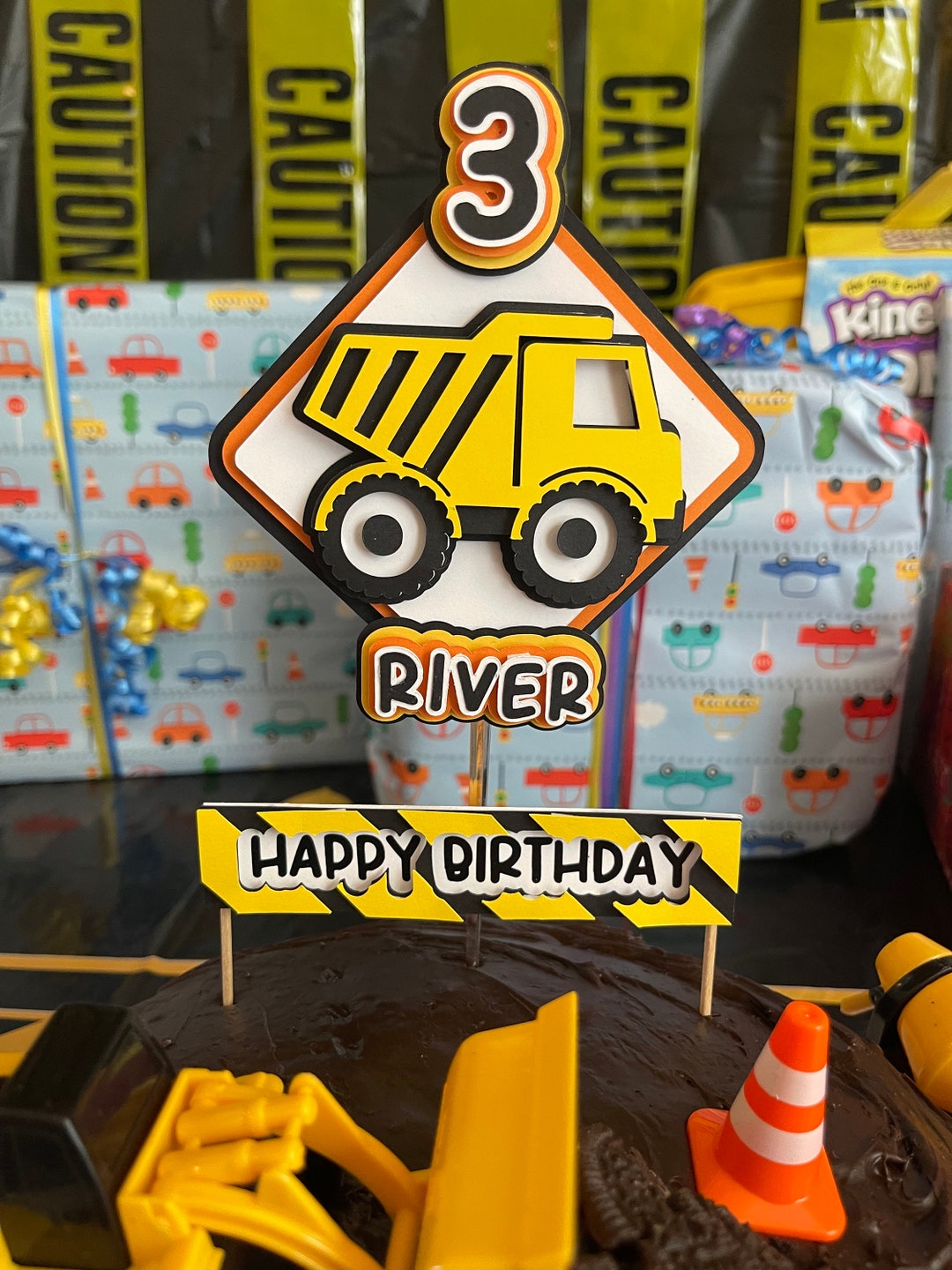 Construction Birthday Cake Topper Construction Party Personalized ...