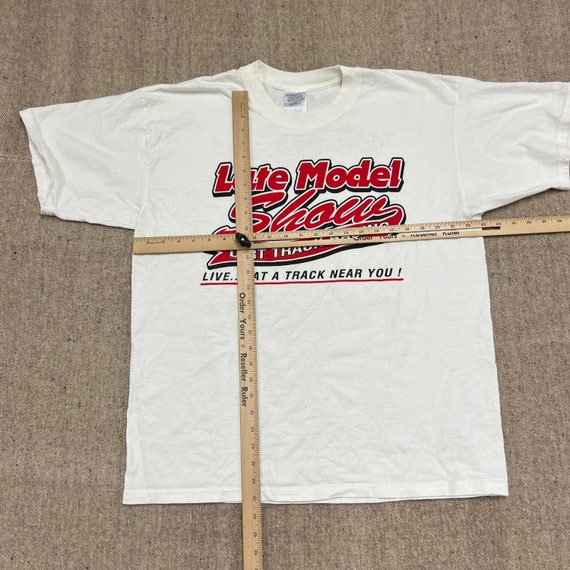 Vintage Late Model Dirt Racing Show Shirt XL White 20… - Gem