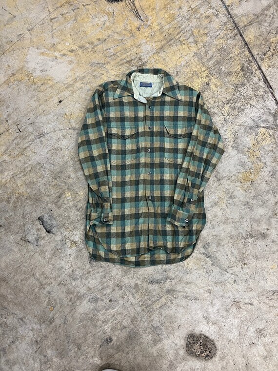 vintage 80s pendleton blue - Gem