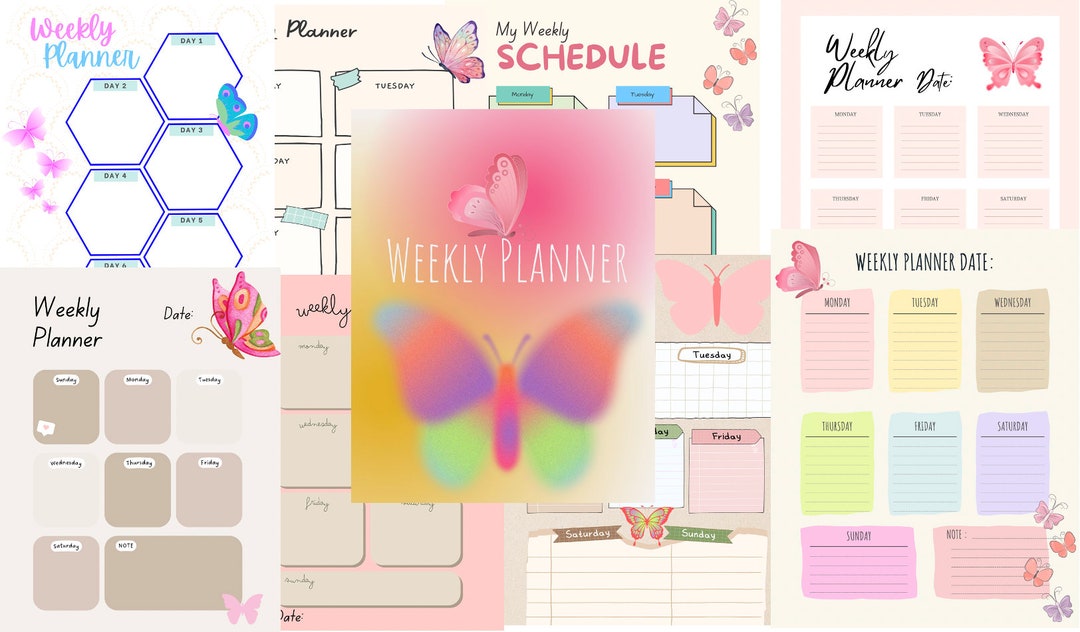 Butterfly Weekly Planner - Etsy