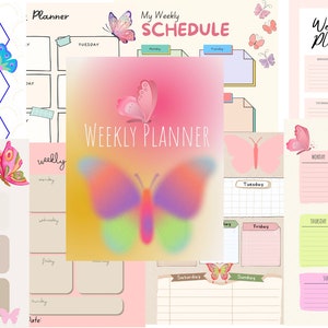 Butterfly Weekly Planner - Etsy