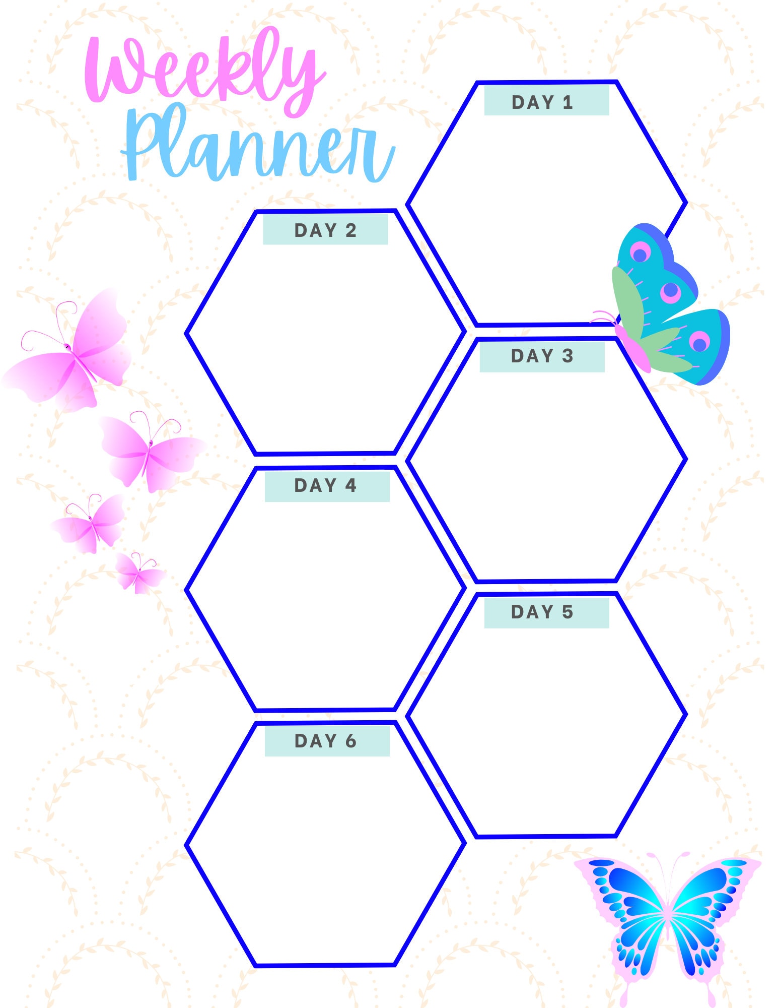 Butterfly Weekly Planner - Etsy