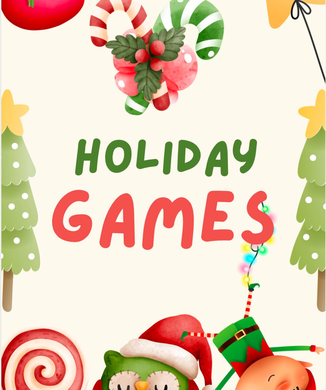 Holiday Game Packet - Family or Classroom Fun! - Etsy