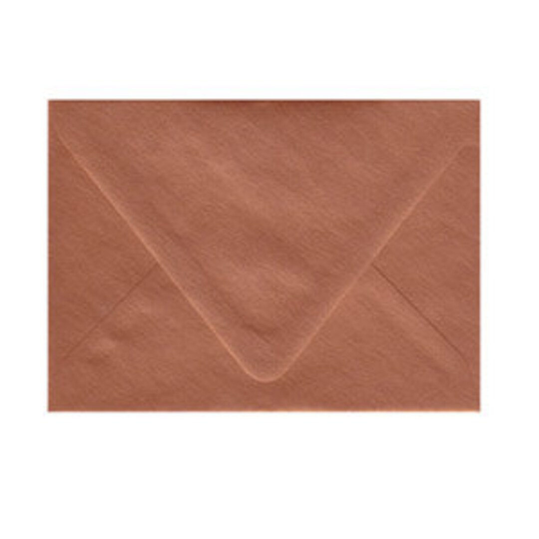 Copper Metallic Shimmer Premium Envelopes in A7, A7+, A7++, RSVP (4 Bar ...