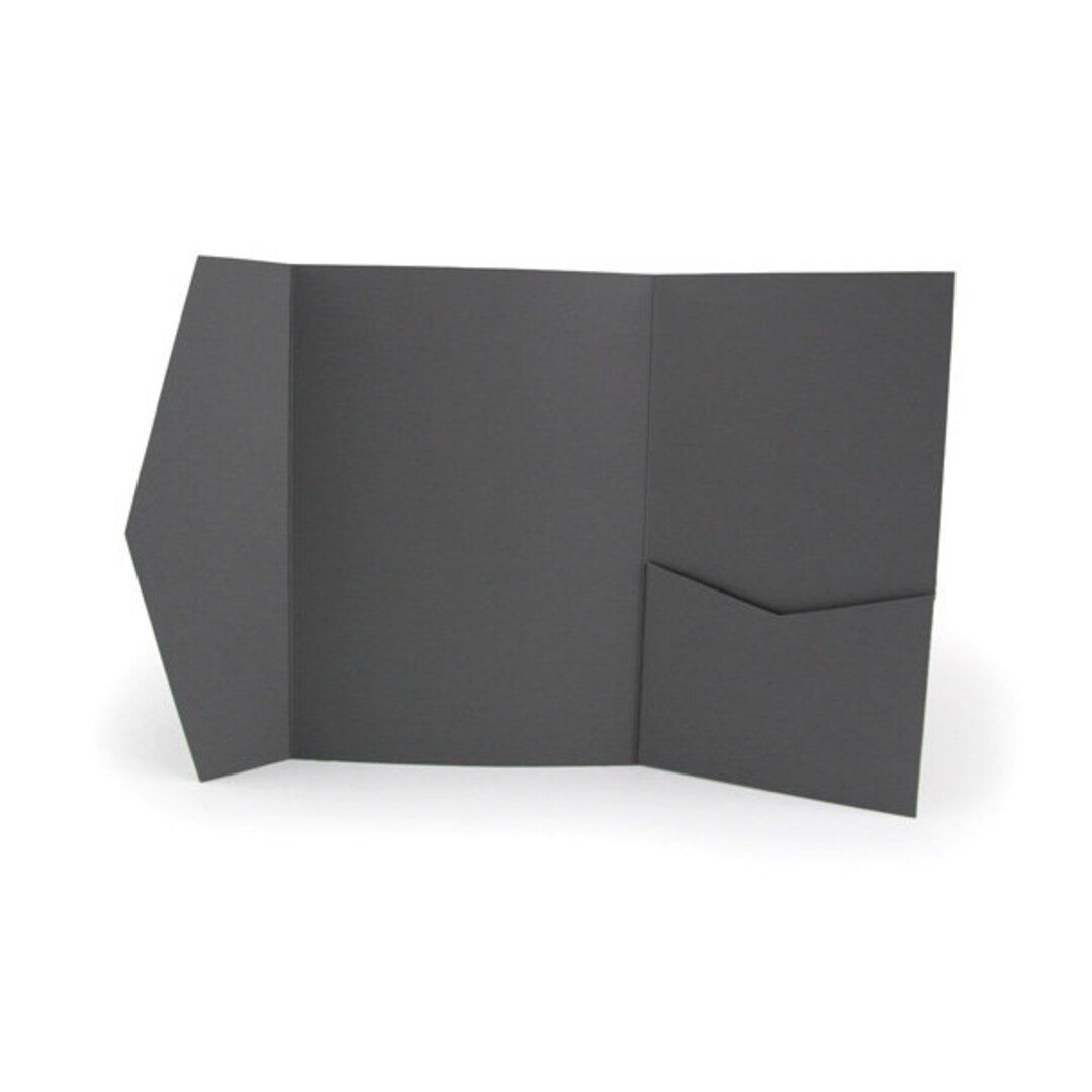 Dark Grey Matte A7 or A7+ Tri Fold Premium Pocketfold | 100 Lb | 270 ...