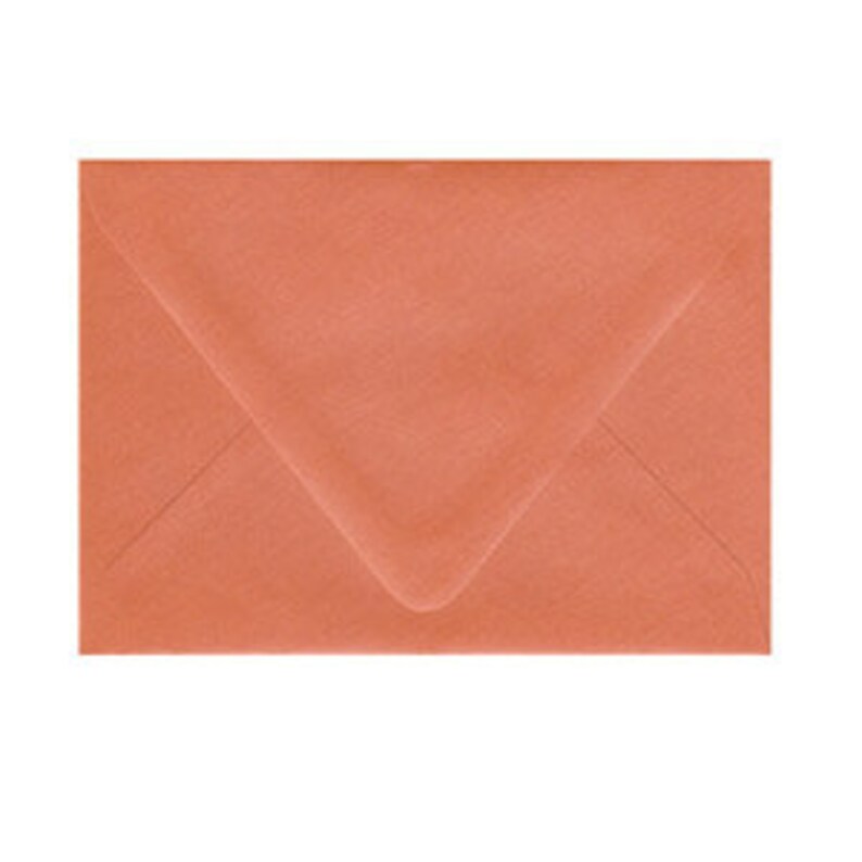 Flame Burnt Orange Metallic Shimmer Premium Envelopes in A7, A7, A7, RSVP 4 Bar, A8, & Square ...
