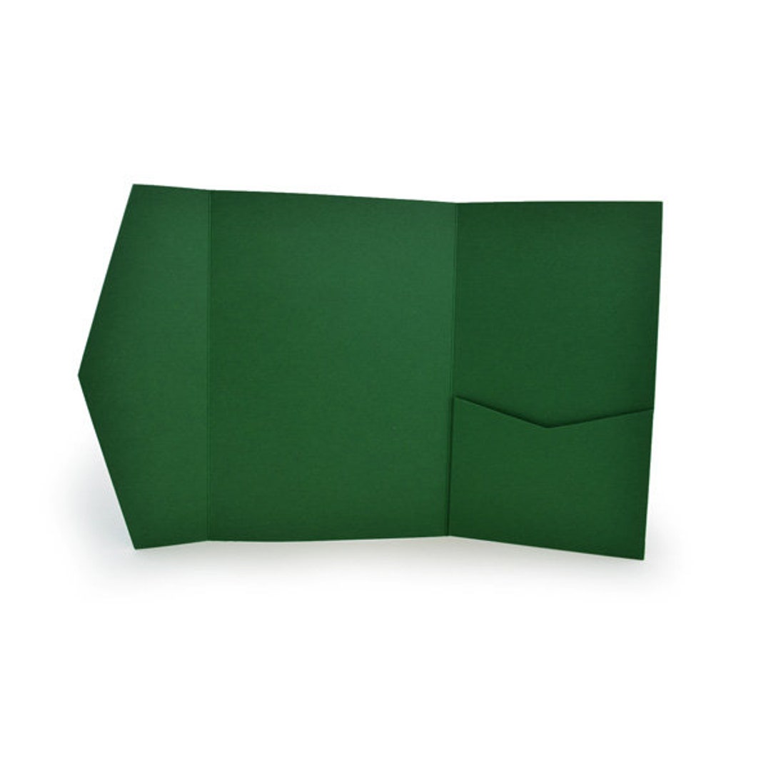 Forest Green Matte A7 or A7+ Tri Fold Premium Pocketfold | 100 Lb | 270 ...