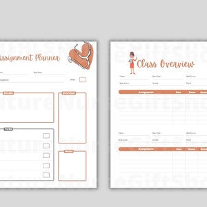 Nursing Planner-sheets Nursing Student Gifts-nursing School - Etsy