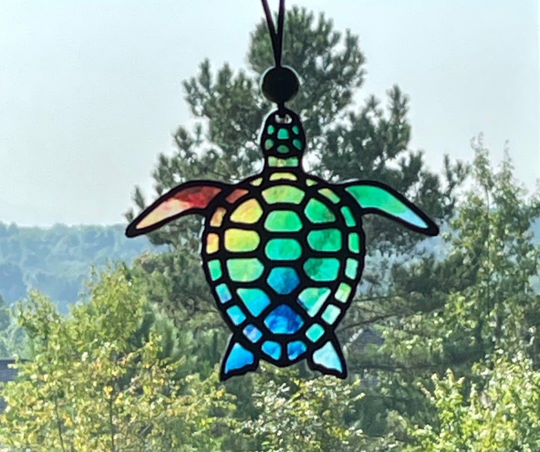 Sun Catcher, Turtle Suncatcher, Sun Catcher for Window, Colorful ...