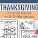 Thanksgiving Bible Study Activity Pages for Kids, Gratitude ...