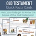 Old Testament Books of the Bible Kids Fact Cards, Bible Verse Learning ...