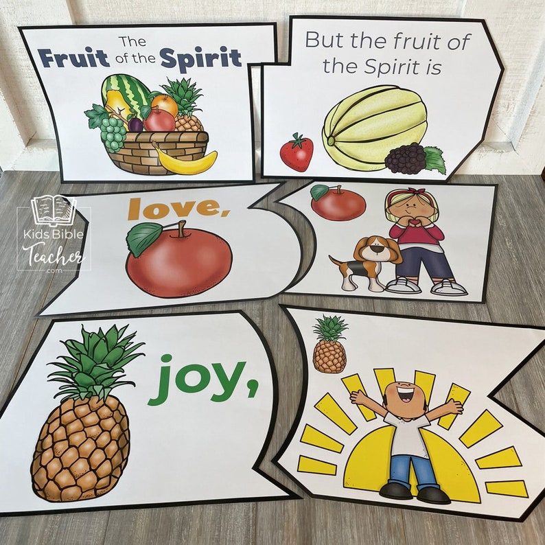 Fruit of the Spirit Bible Puzzle Bible Game for Kids Floor Puzzle ...