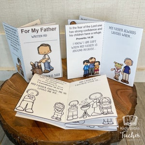 Father's Day Mini Book Craft Biblical Father's Day - Etsy