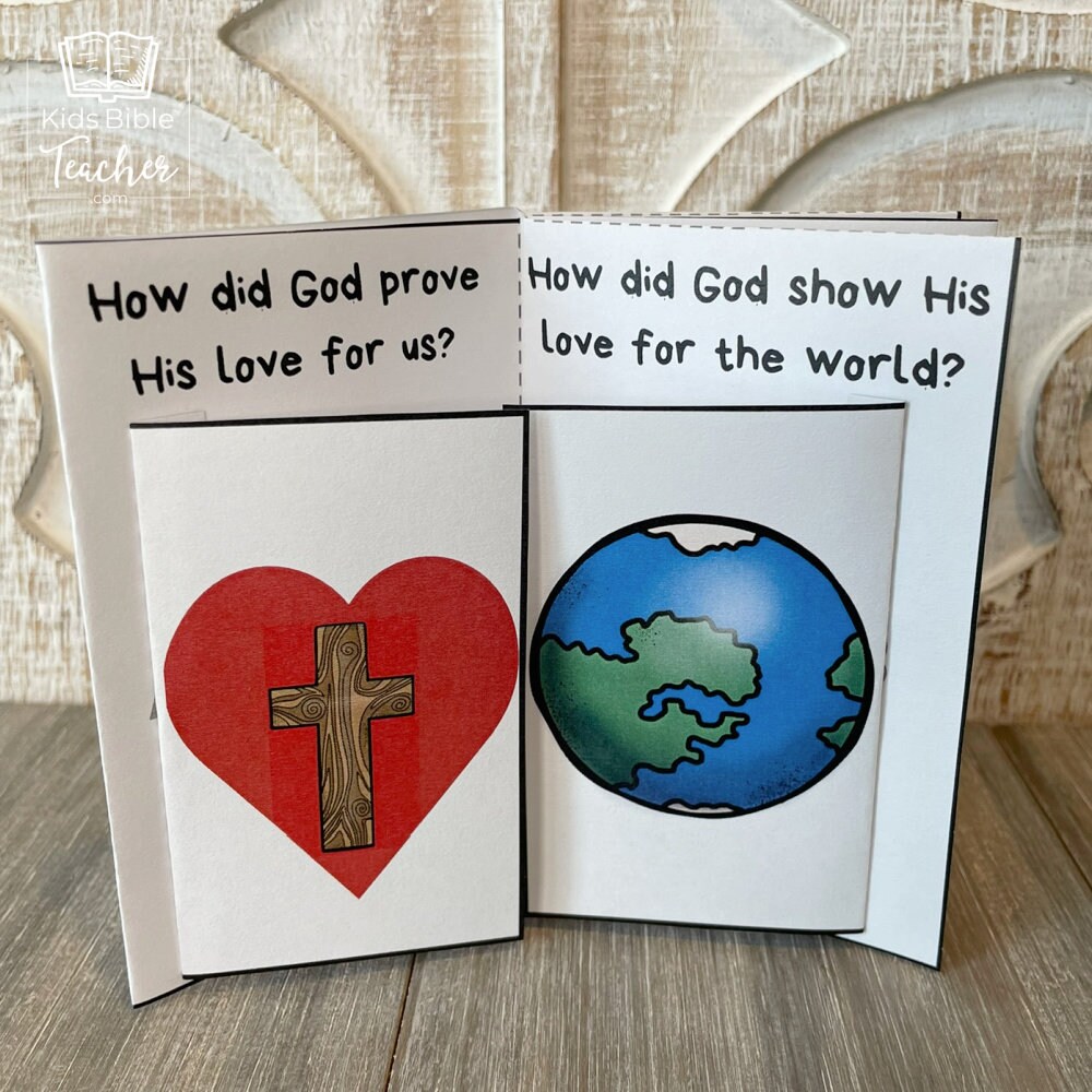 God Loves Me Mini Book Craft for Kids With Bible Verses About God's ...
