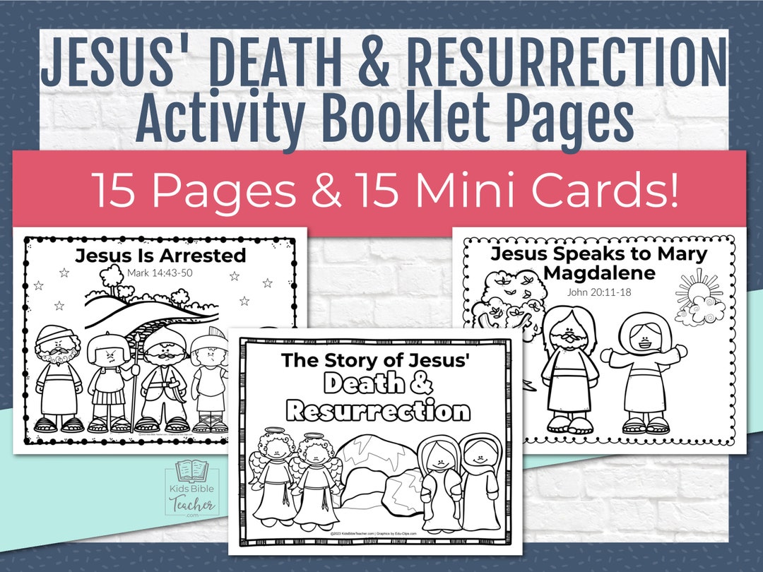 Easter Bible Activity Pages, Resurrection Sunday School Craft, Easter ...