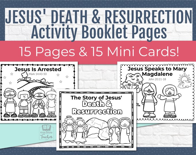 Easter Bible Activity Pages, Resurrection Sunday School Craft, Easter ...