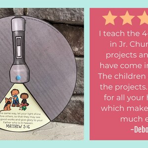 Bible is My Light Spinner Craft for Kids With Bible Verses About Light ...