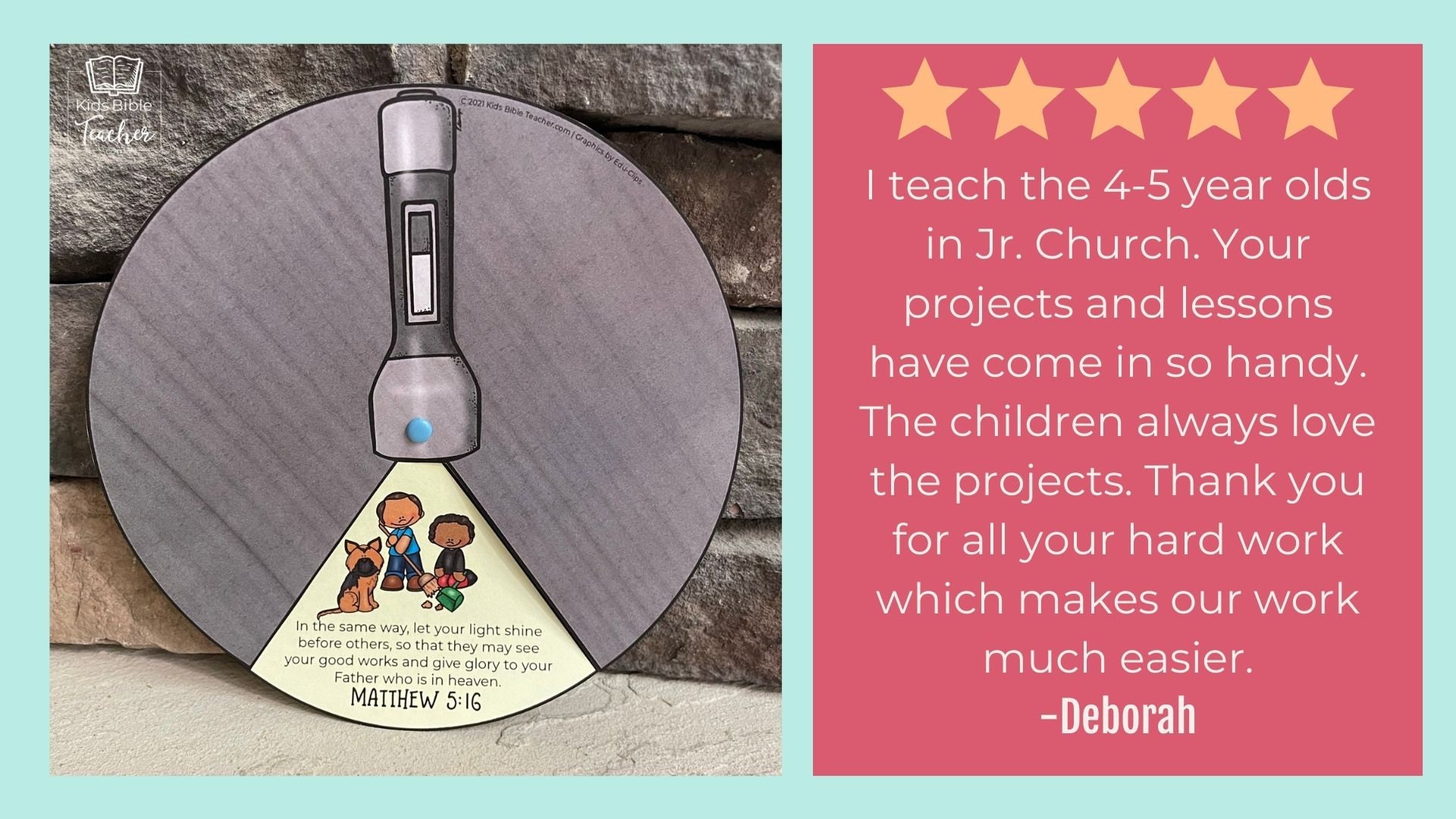 Bible is My Light Spinner Craft for Kids With Bible Verses About Light ...