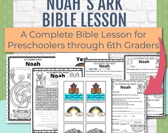 Noah's Ark Bible Lesson Activities Catholic Christian Sunday School ...
