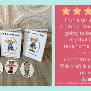 God Loves Me Mini Book Craft for Kids With Bible Verses About God's Love Sunday School ...