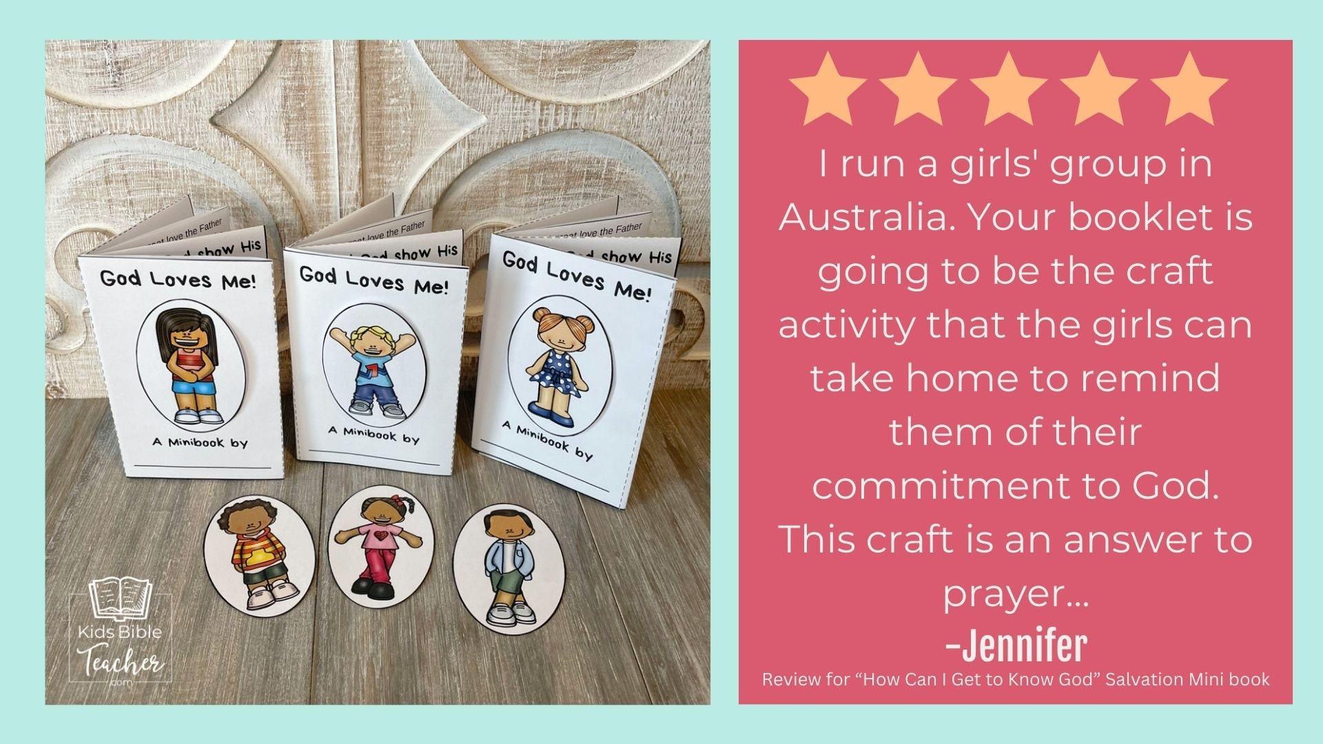 God Loves Me Mini Book Craft for Kids With Bible Verses About God's ...