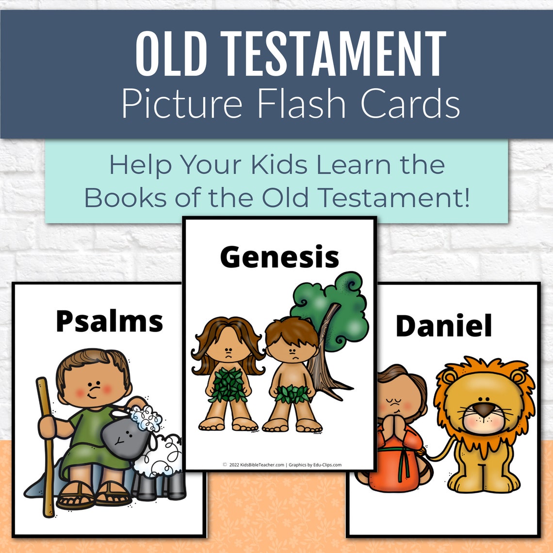 Old Testament Books of the Bible Kids Flash Cards Bible Verse - Etsy UK