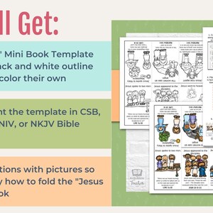 Easter Story Mini Book Craft, Jesus is Risen Bible Craft for Kids ...