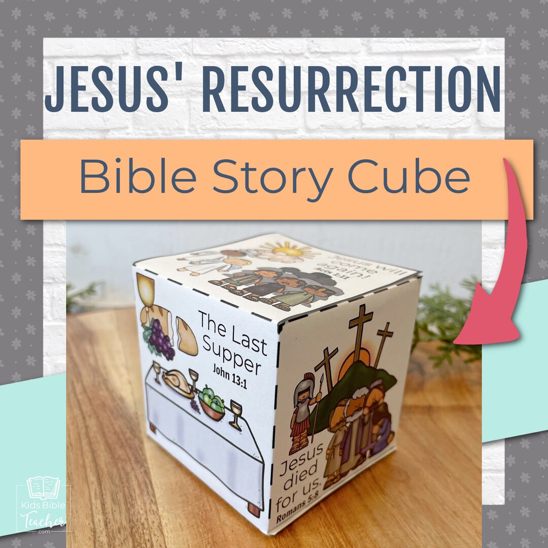 Easter Craft Bible Story Cube for Teaching Jesus’ Death and ...