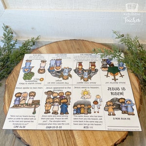 Easter Story Mini Book Craft, Jesus is Risen Bible Craft for Kids ...