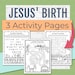 Story of Jesus Birth Bible Reading Pages for Kids, Nativity Christmas ...