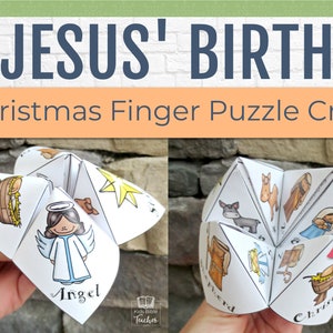 Jesus Birth Bible Craft Activity, Christmas Church Sunday School Craft ...