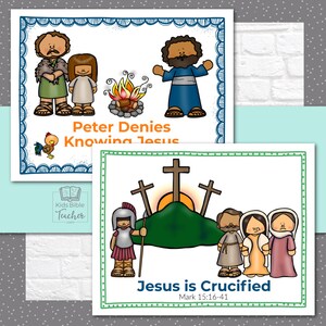 Jesus' Death and Resurrection Teaching Posters and Mini Cards for Kids ...
