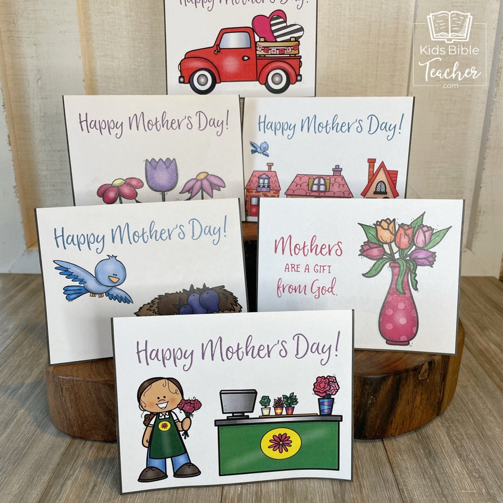 Mother's Day Cards for Kids, Printable Mother's Day Gift for Children ...