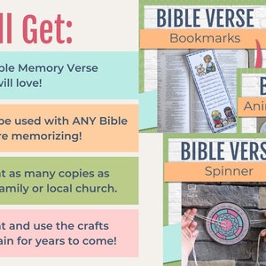Memory Verse Activities for Kids, Bible Printables, Kids Bible Study ...