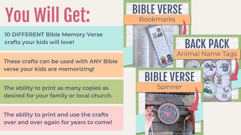Memory Verse Activities for Kids, Bible Printables, Kids Bible Study ...
