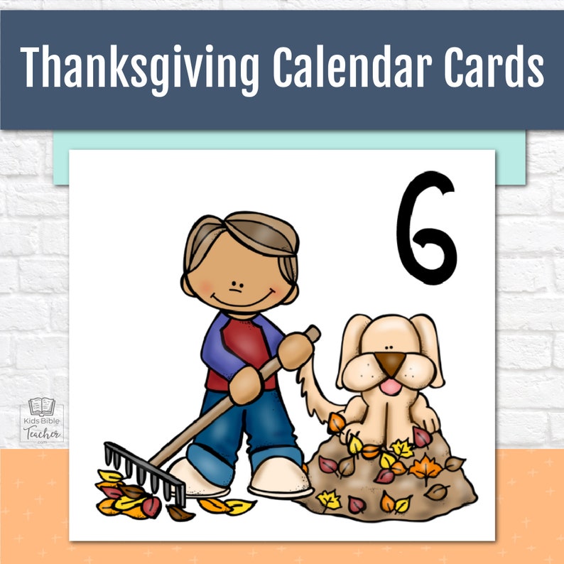 Thanksgiving Calendar Cards, Printable Thanksgiving Bible Verse ...