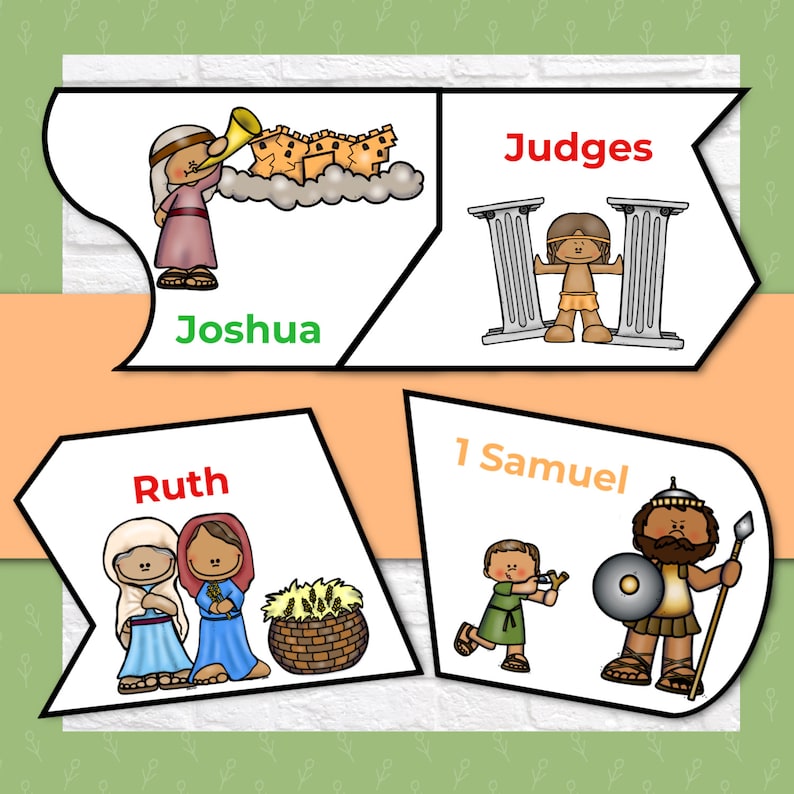 Old Testament Books of the Bible Puzzle, Bible Game for Kids Floor ...