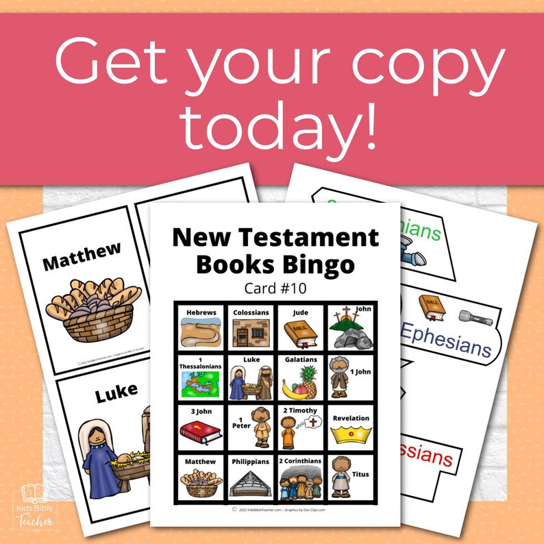 Bible Games Bingo, Bible Study Games, Bible Trivia, New Testament Game ...